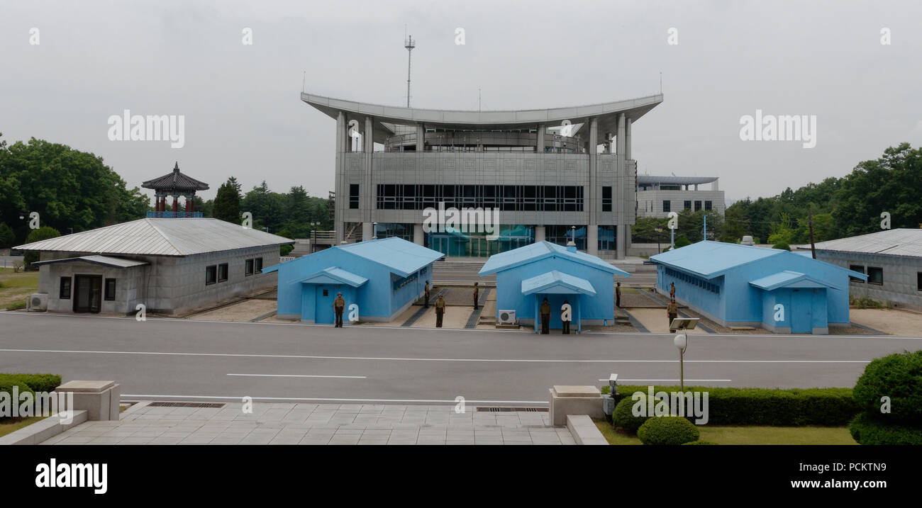 The DMZ as seen from the North Korean side, Joint Security Area ...