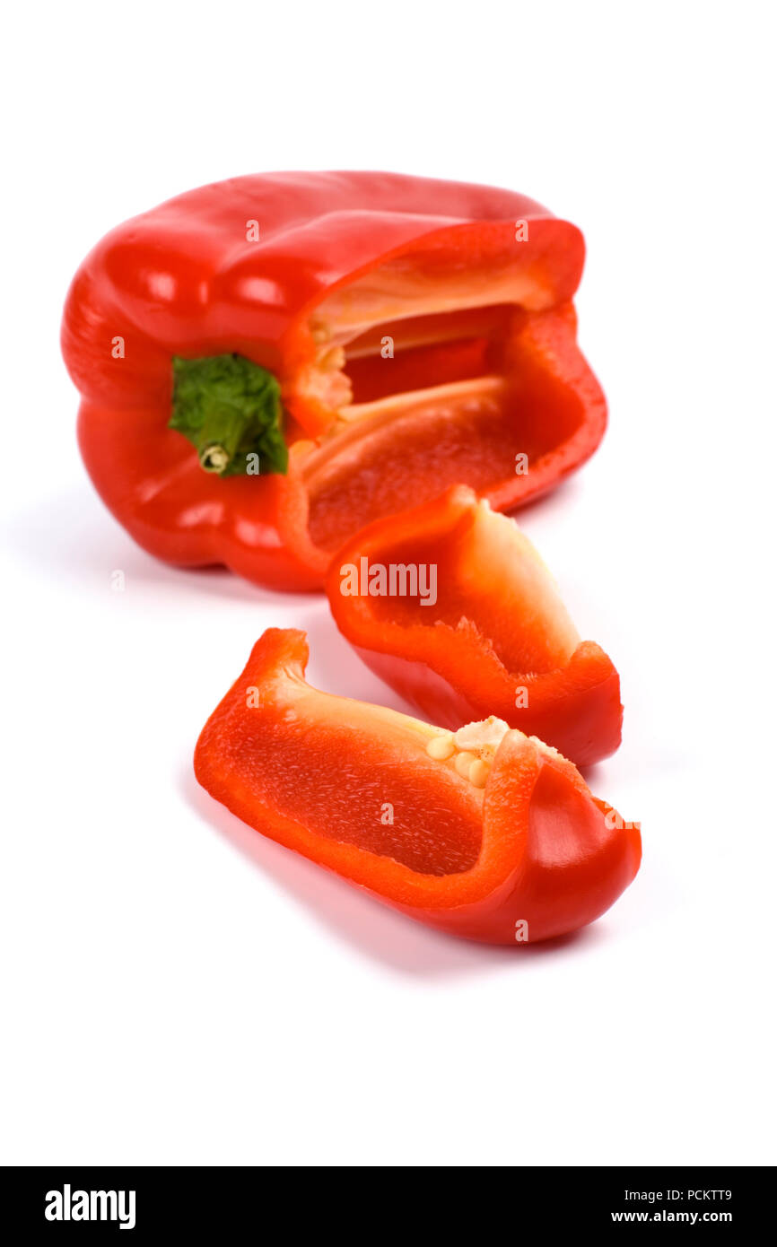 red paprika on white background Stock Photo - Alamy