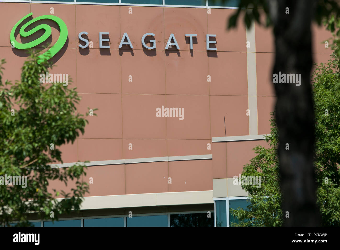 A logo sign outside of a facility occupied by Seagate Technology in ...