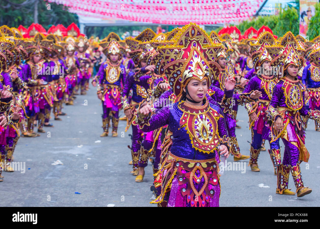 Participants in the Sinulog festival in Cebu city Philippines Stock ...