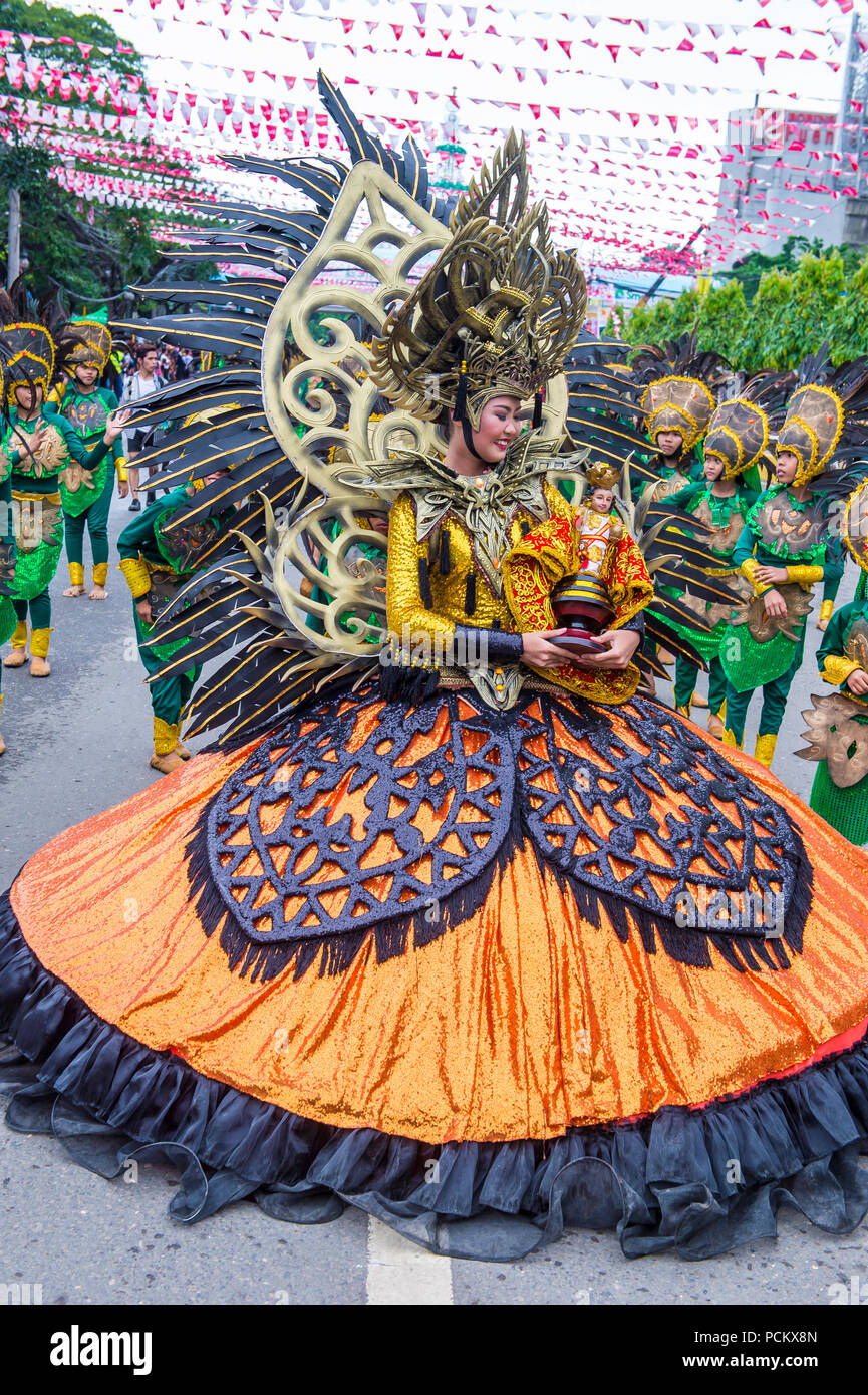 Sinulog Dancer Vector Clipart