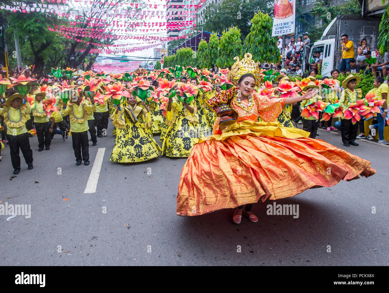 Participants in the Sinulog festival in Cebu city Philippines Stock ...