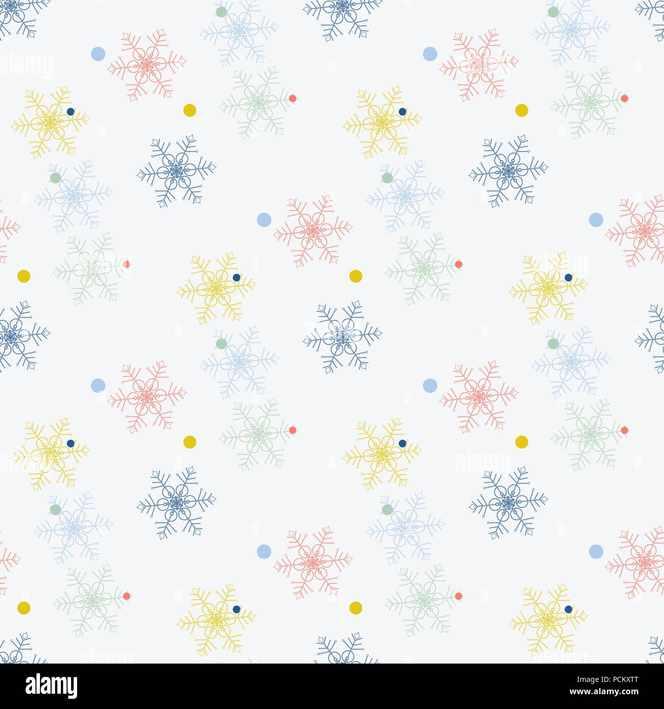 Abstract handmade snowflake seamless pattern background. Childish ...