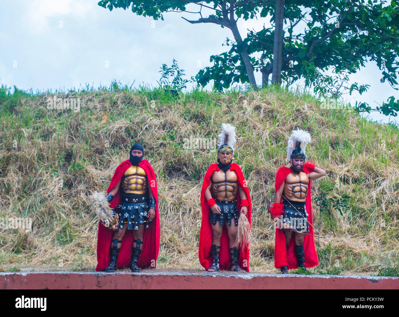 Participants in the Moriones festival in Boac Marinduque island the ...