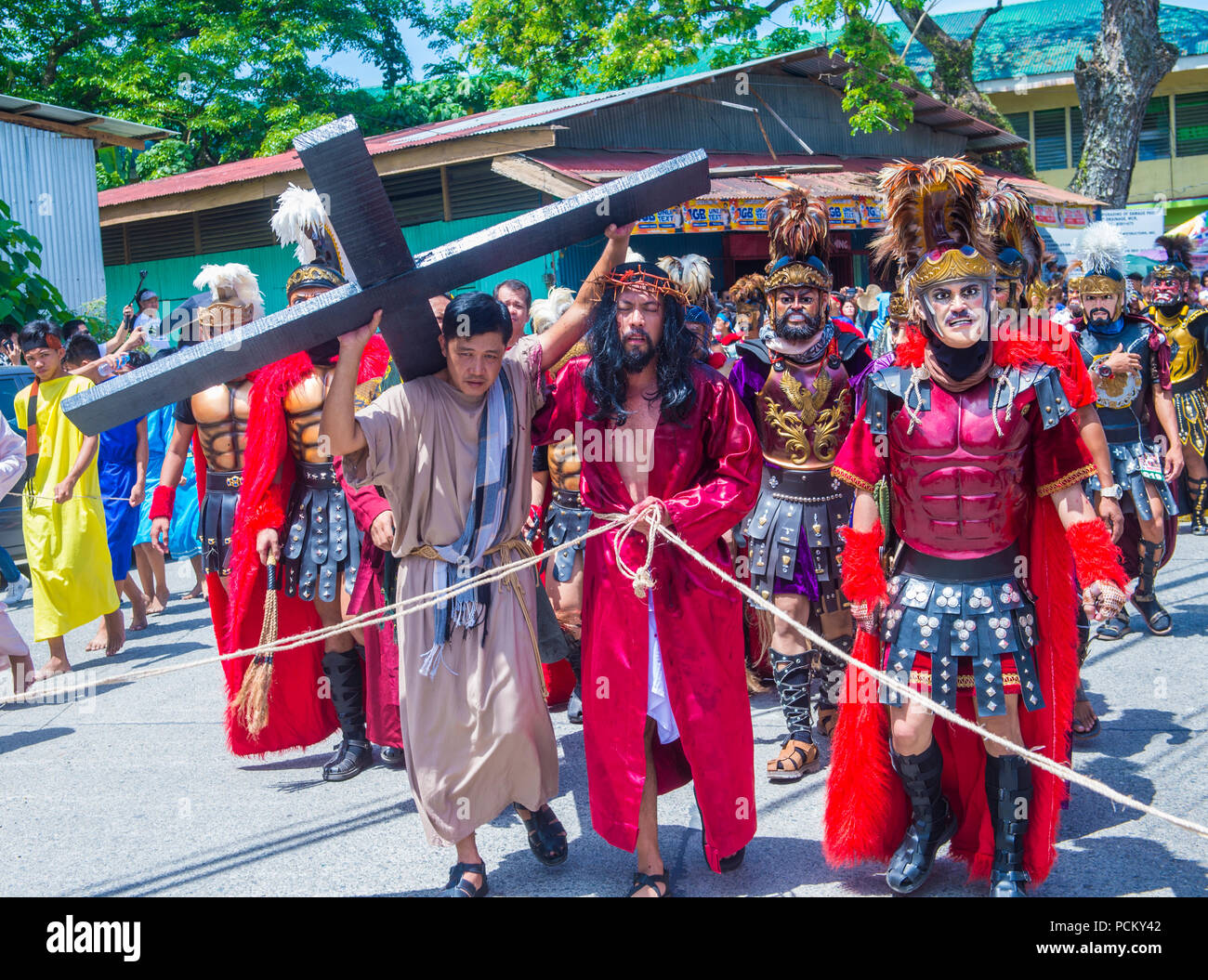 Participants in the Moriones festival in Boac Marinduque island the ...