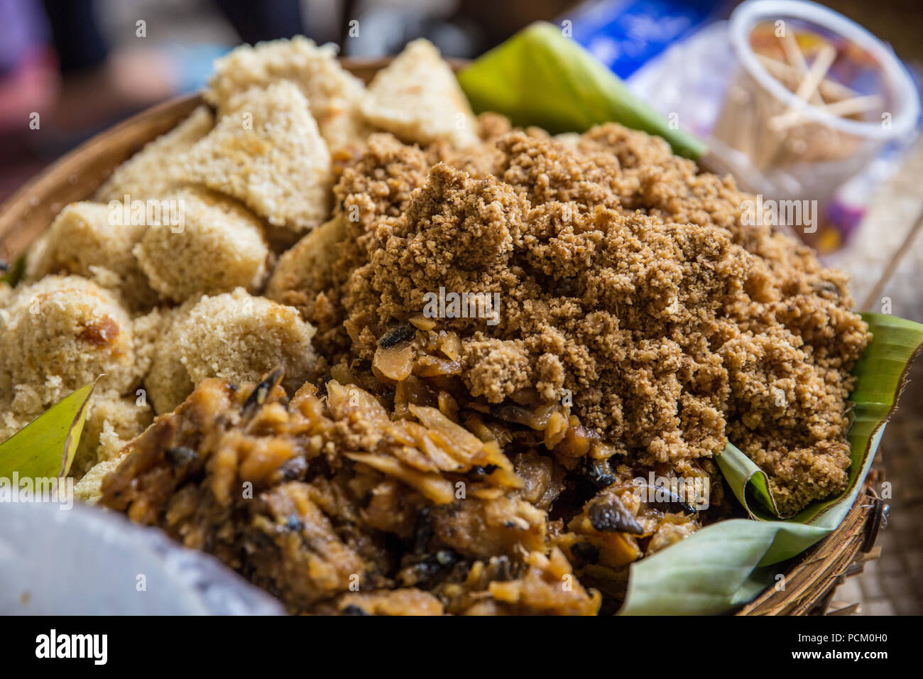 tiwul. traditional indonesian food made of casava and sugar Stock Photo ...
