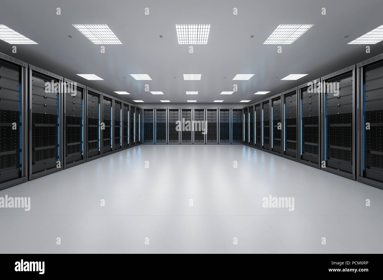 3d rendering server room or data center Stock Photo - Alamy