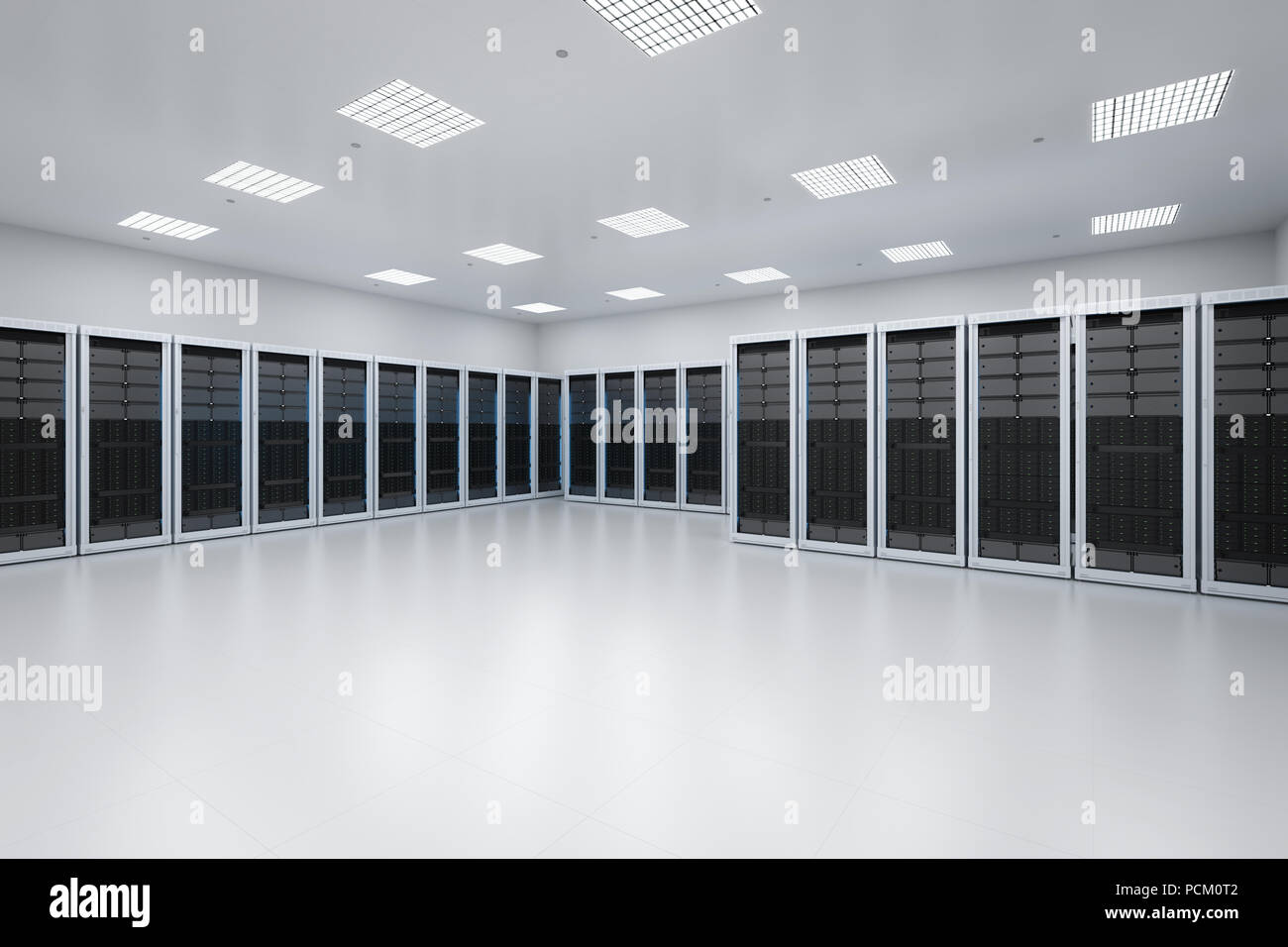 3d rendering server room or data center Stock Photo - Alamy