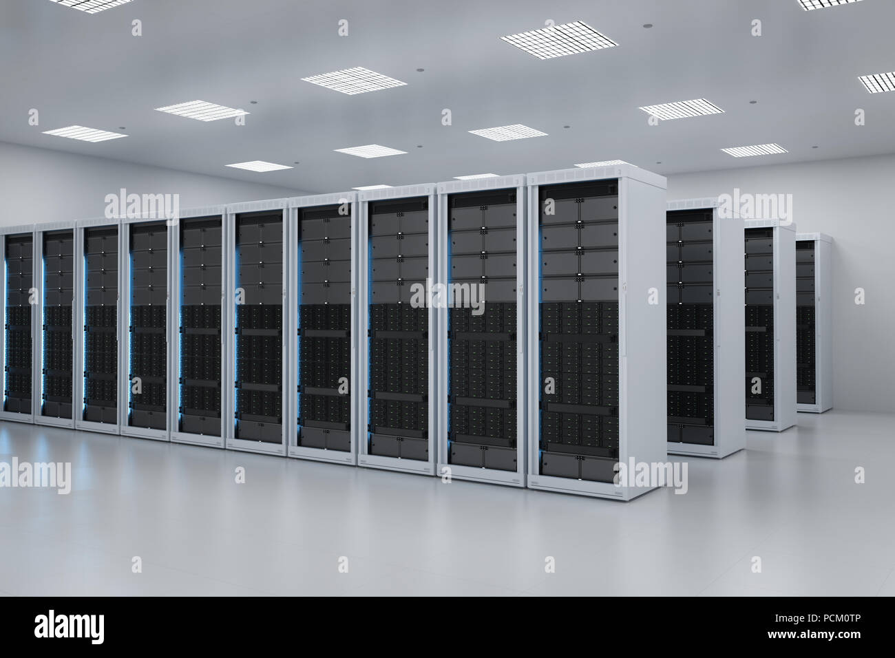 3d rendering server room or data center Stock Photo - Alamy