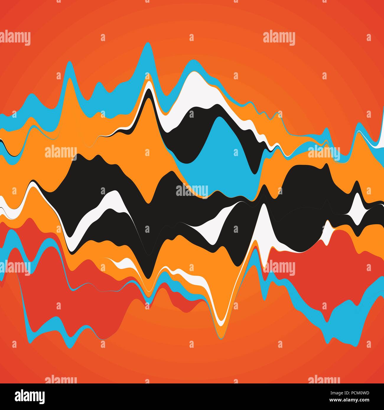 Big data visualization. Streamgraph. Futuristic infographic. Inf Stock ...