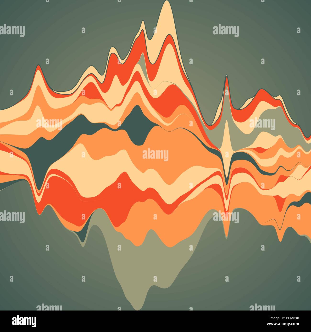 Big data visualization. Streamgraph. Futuristic infographic. Inf Stock ...