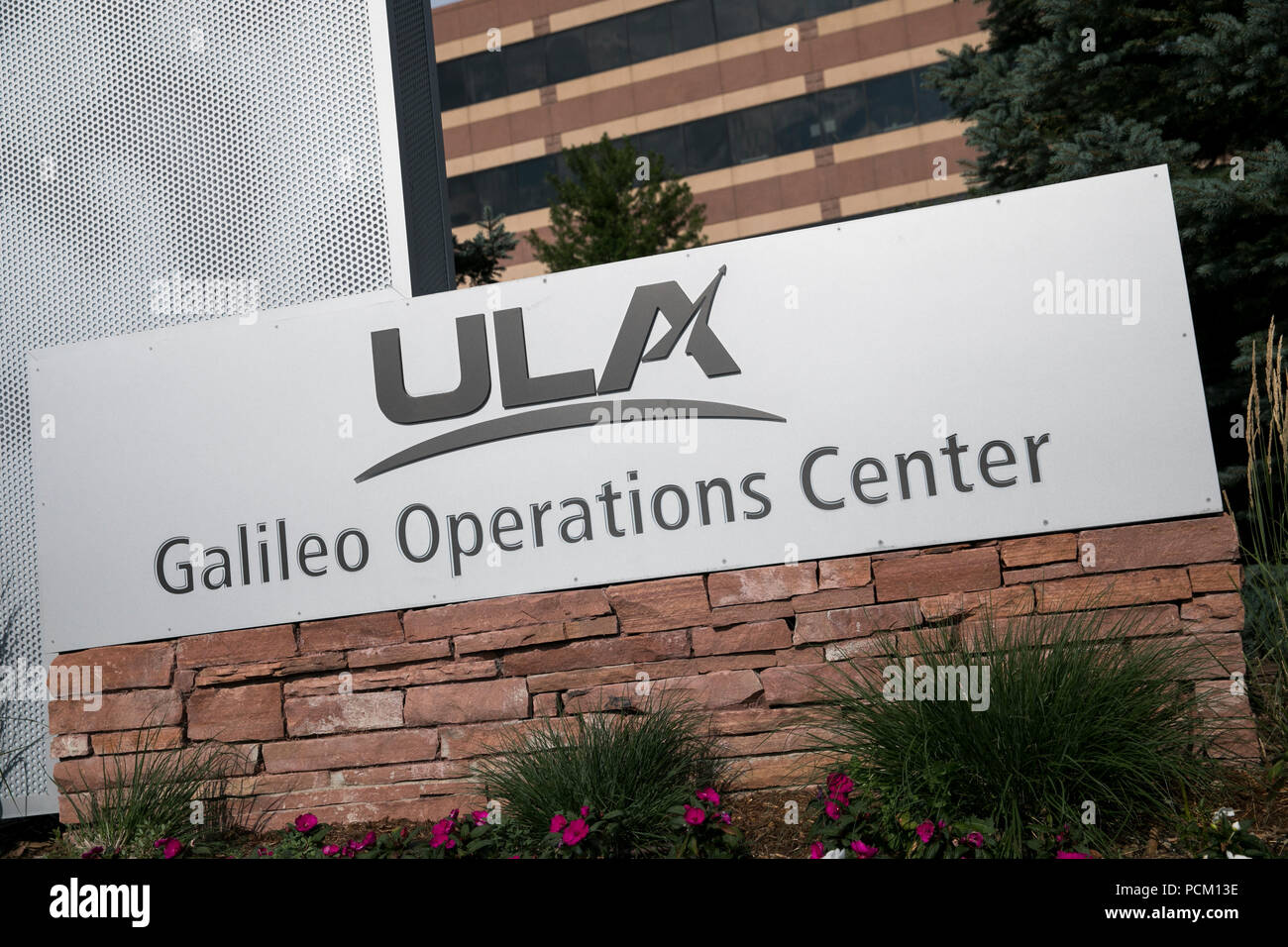 A logo sign outside of a facility occupied by United Launch Alliance ...