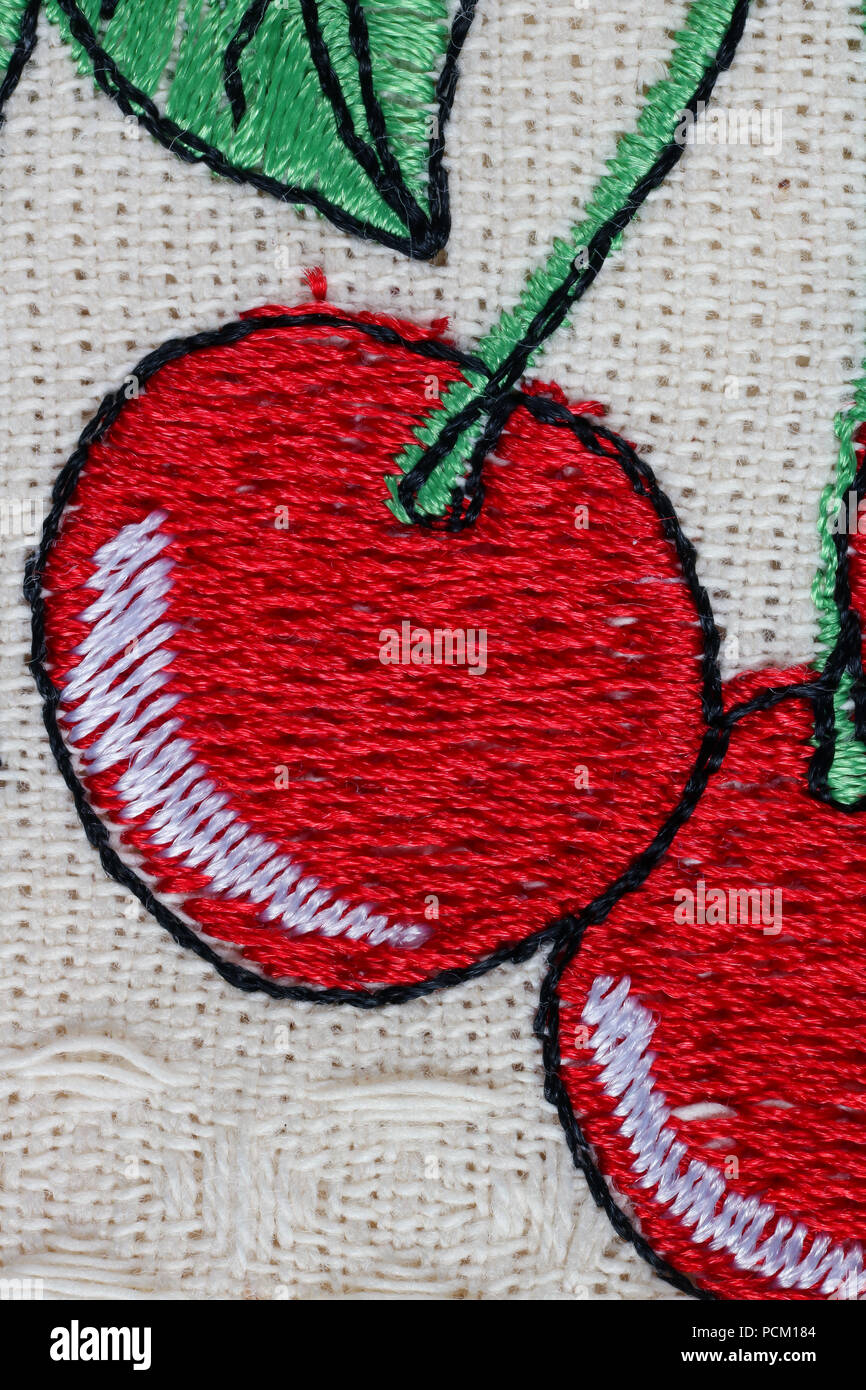 Fruit embroidery pattern hi-res stock photography and images - Alamy