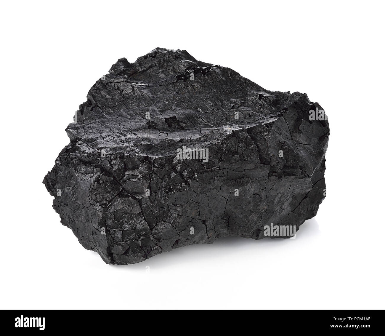 Coal on Isolated White Background Stock Photo - Alamy