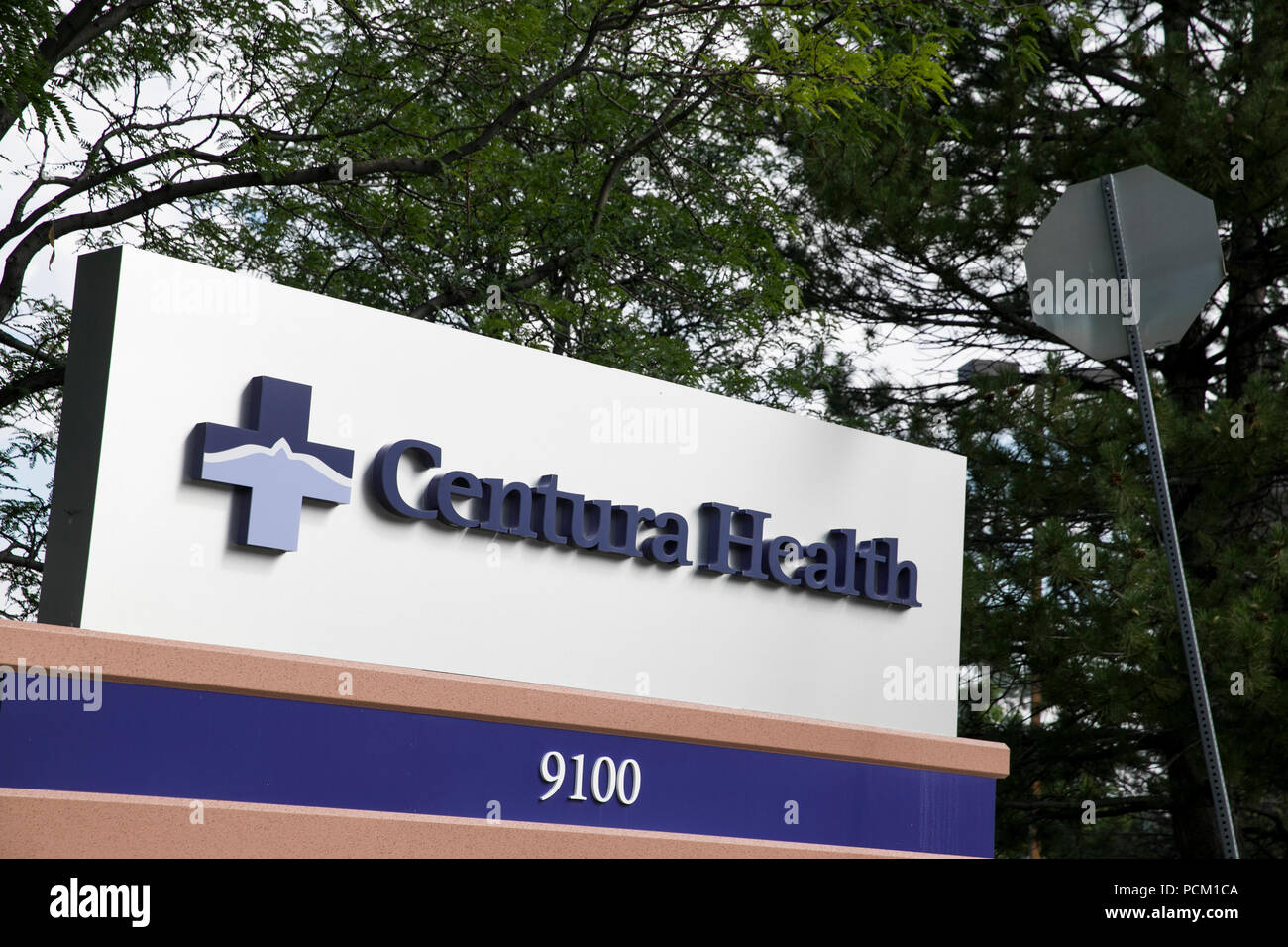 A logo sign outside of the headquarters of Centura Health in Centennial ...