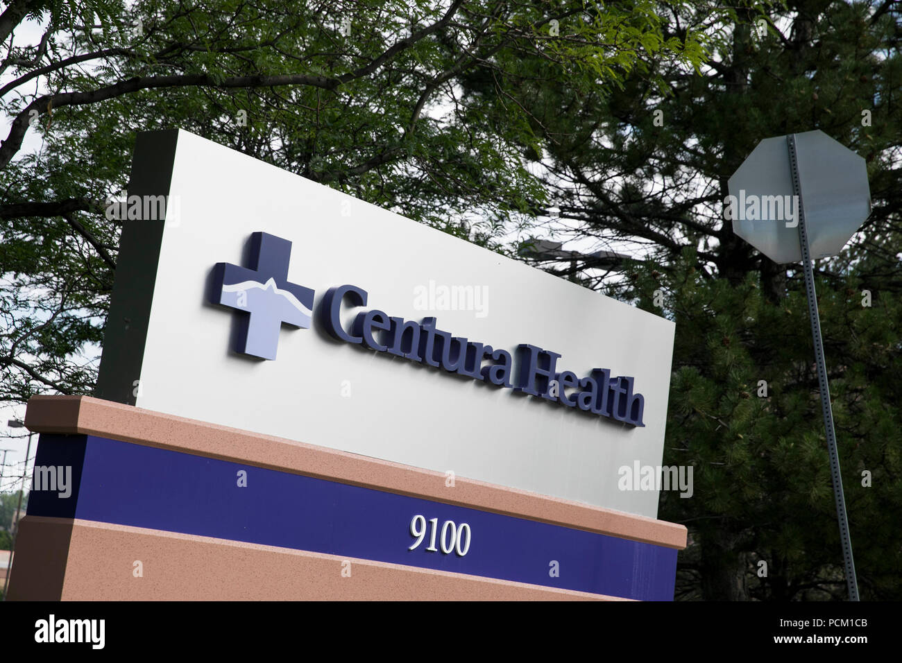 A logo sign outside of the headquarters of Centura Health in Centennial ...