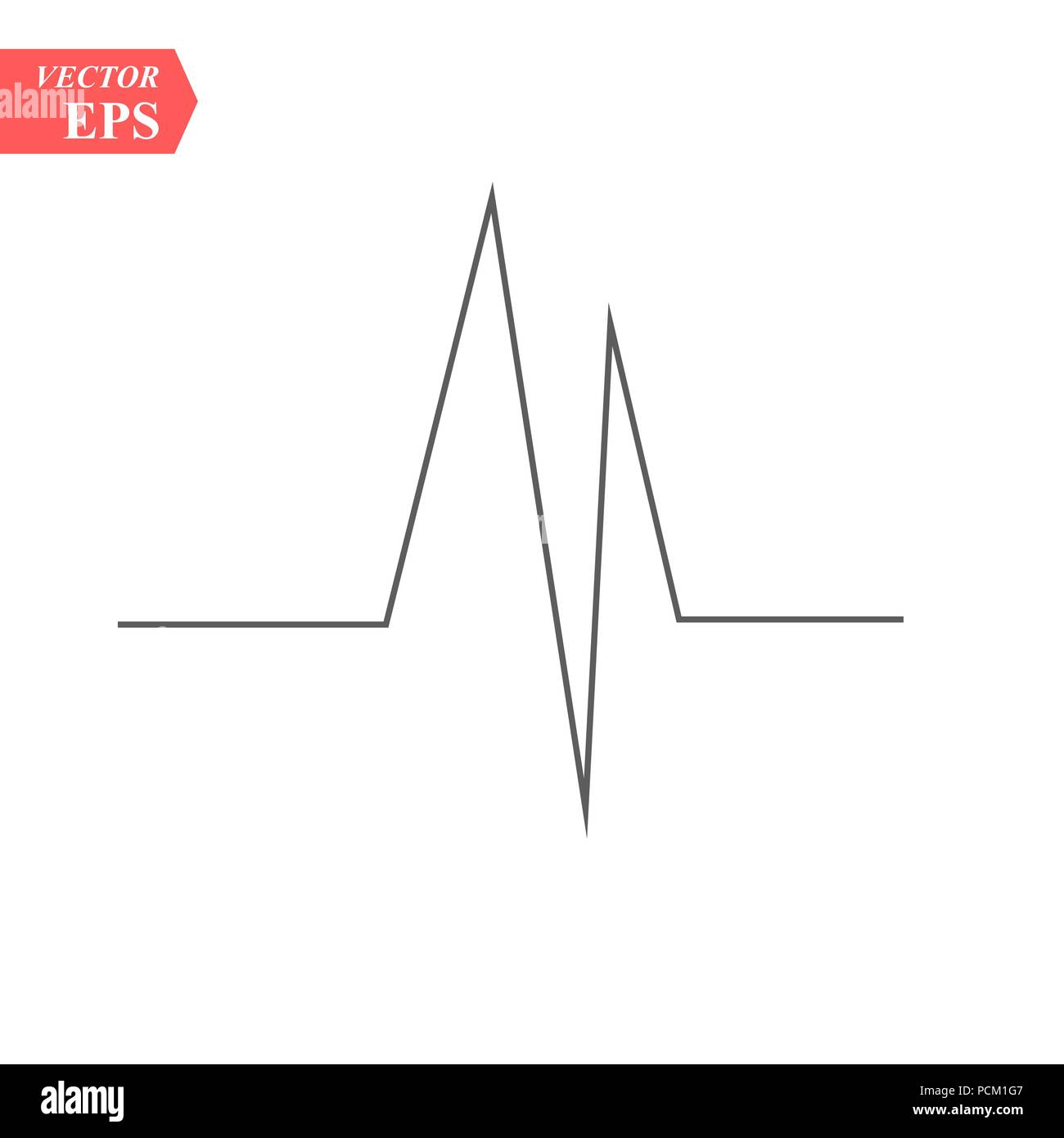 Modern cardiogram line icon. Premium pictogram isolated on a white ...
