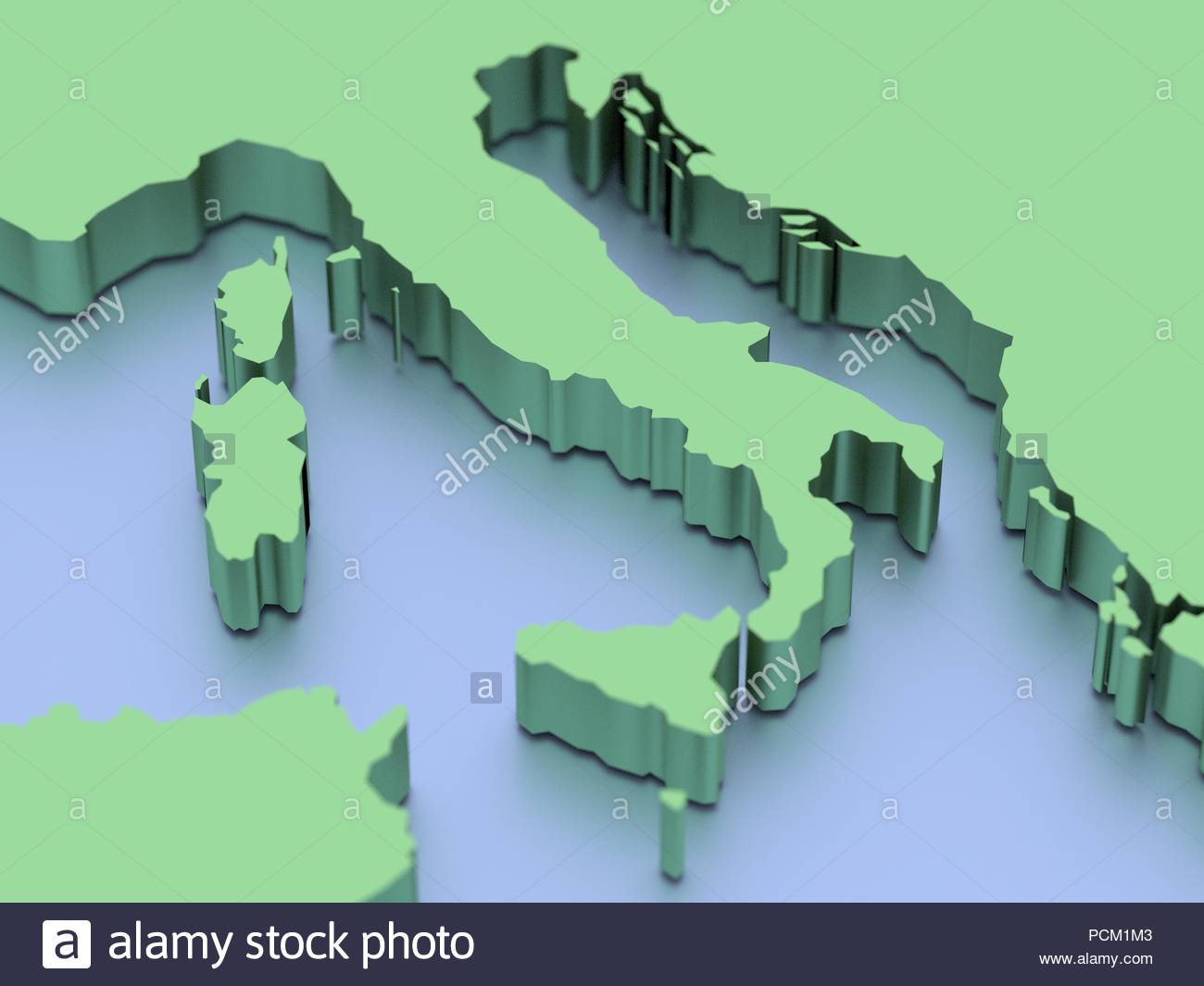 Flat Map Of Italy Stock Photos & Flat Map Of Italy Stock Images - Alamy