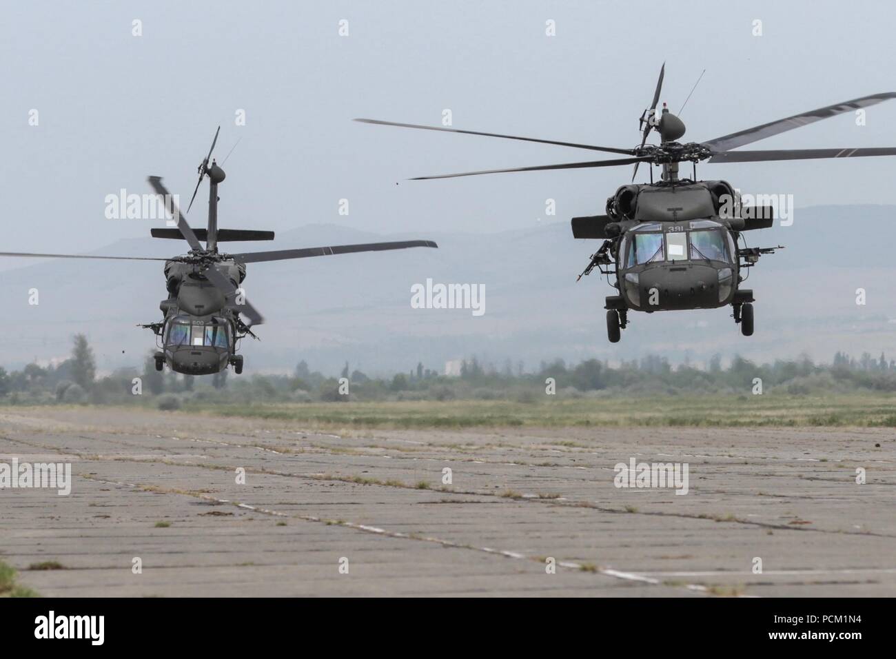 Georgia Army National Guard UH-60 Black Hawks from the Marietta based ...