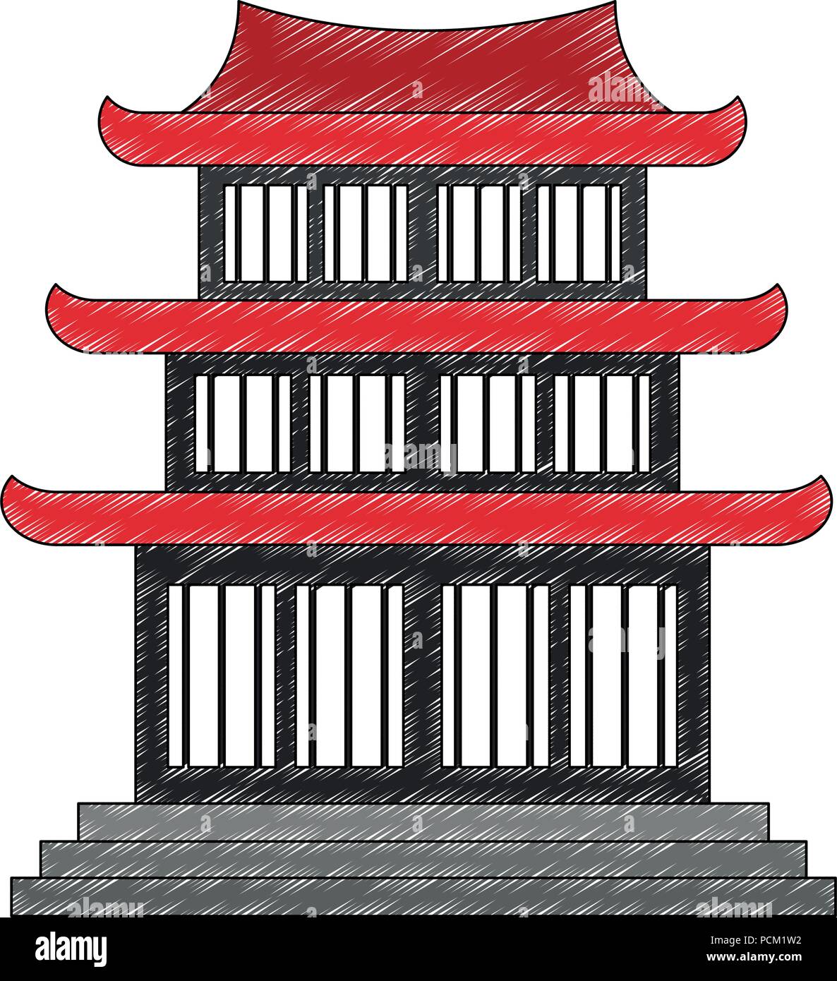 Chinese temple symbol scribble Stock Vector Image & Art - Alamy