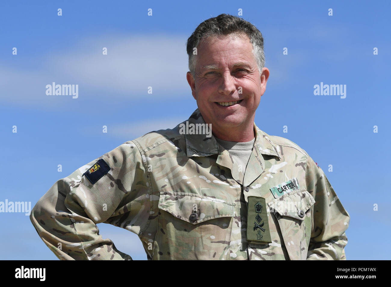 Chief of the Defence Staff General Sir Nick Carter talks to the media ...