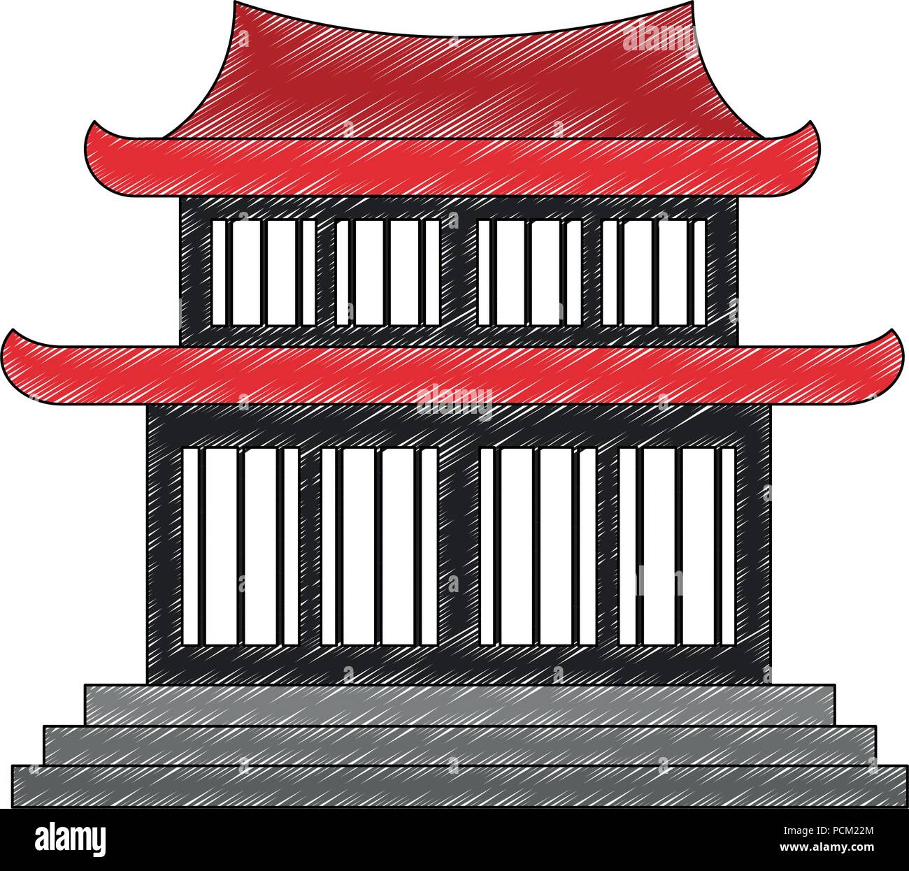 Chinese temple symbol scribble Stock Vector Image & Art - Alamy