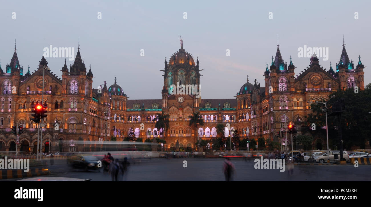 Chhatrapati Shivaji Terminus (CST) formerly Victoria Terminus in Mumbai ...