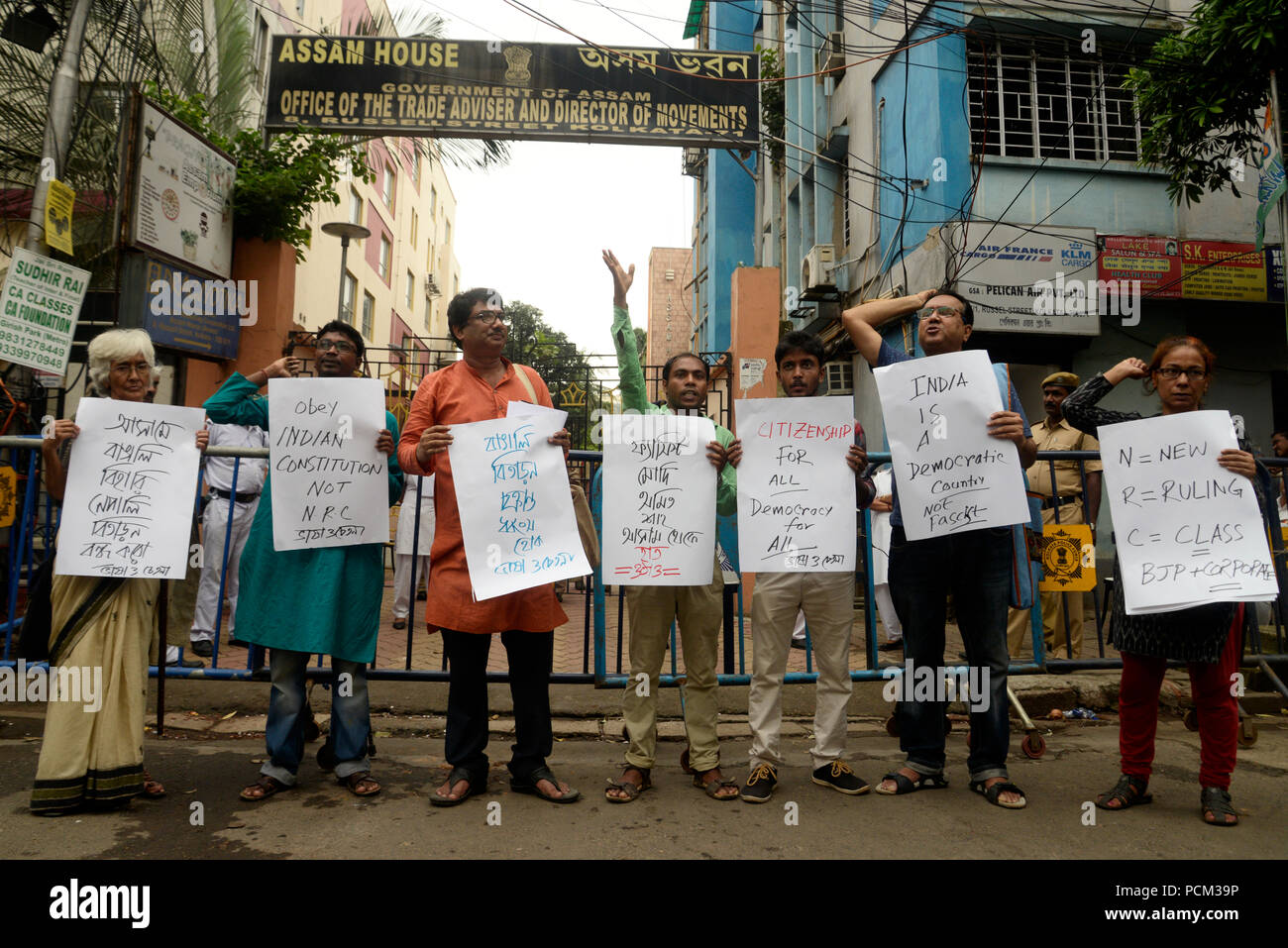 Kolkata, India. 02nd Aug, 2018. Social activists protest against Assam ...