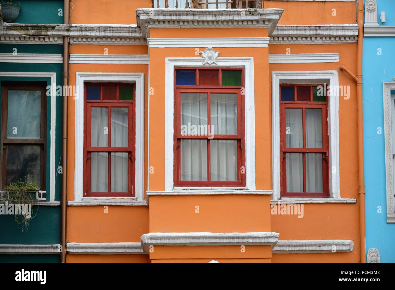 Colorful houses of Balat Stock Photo - Alamy
