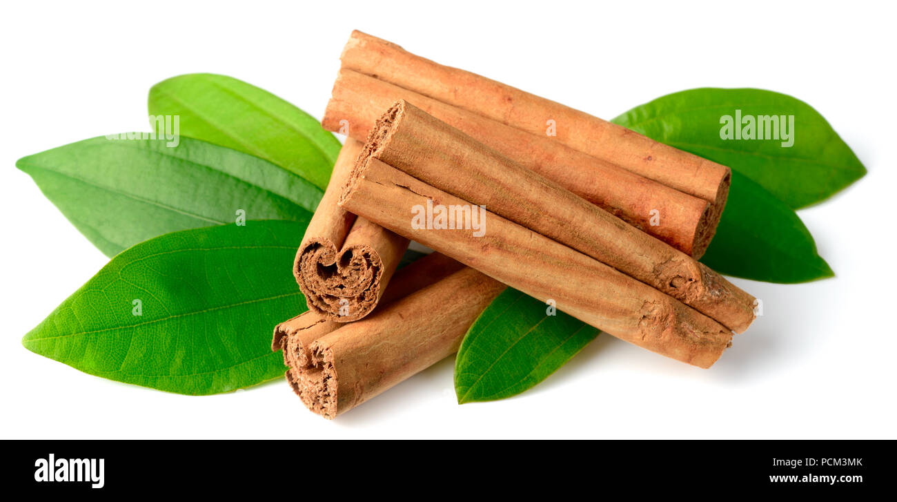 close up of cinnamon sticks isolated on white background Stock Photo ...