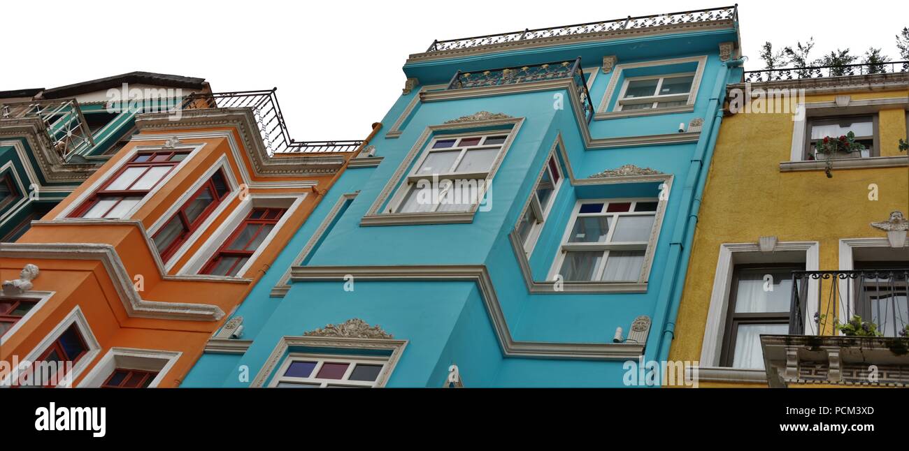 Colorful houses of Balat Stock Photo - Alamy