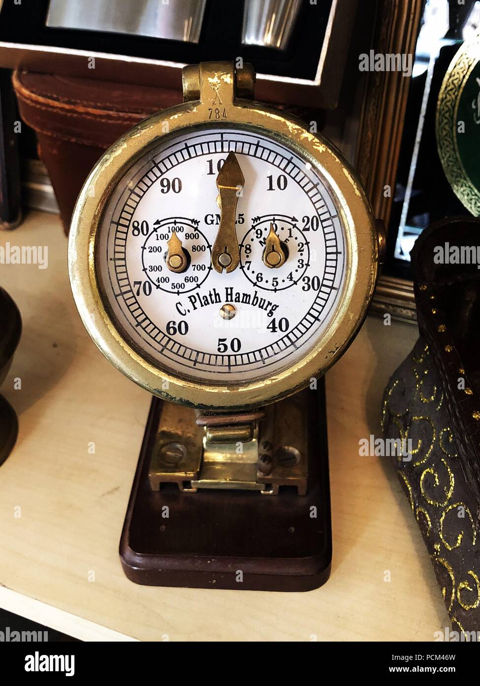 Vintage manometer in an antique shop in Balat Stock Photo - Alamy