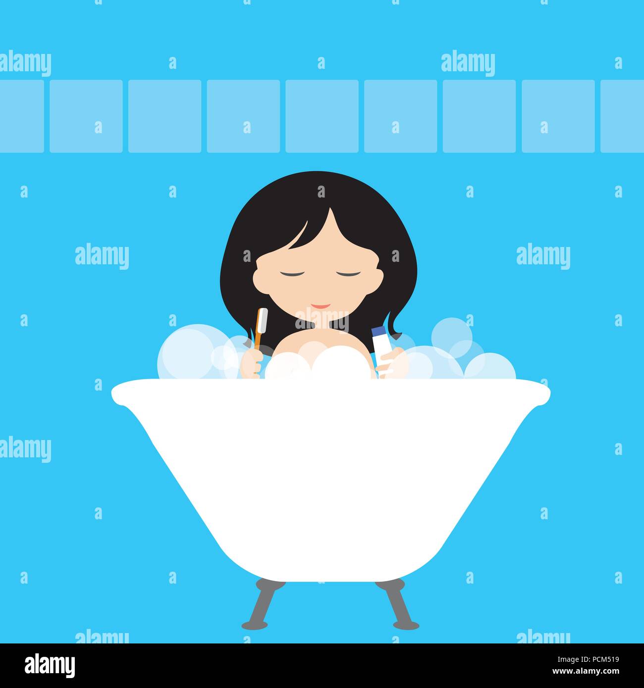 Bathtime cartoon Stock Vector Images - Alamy