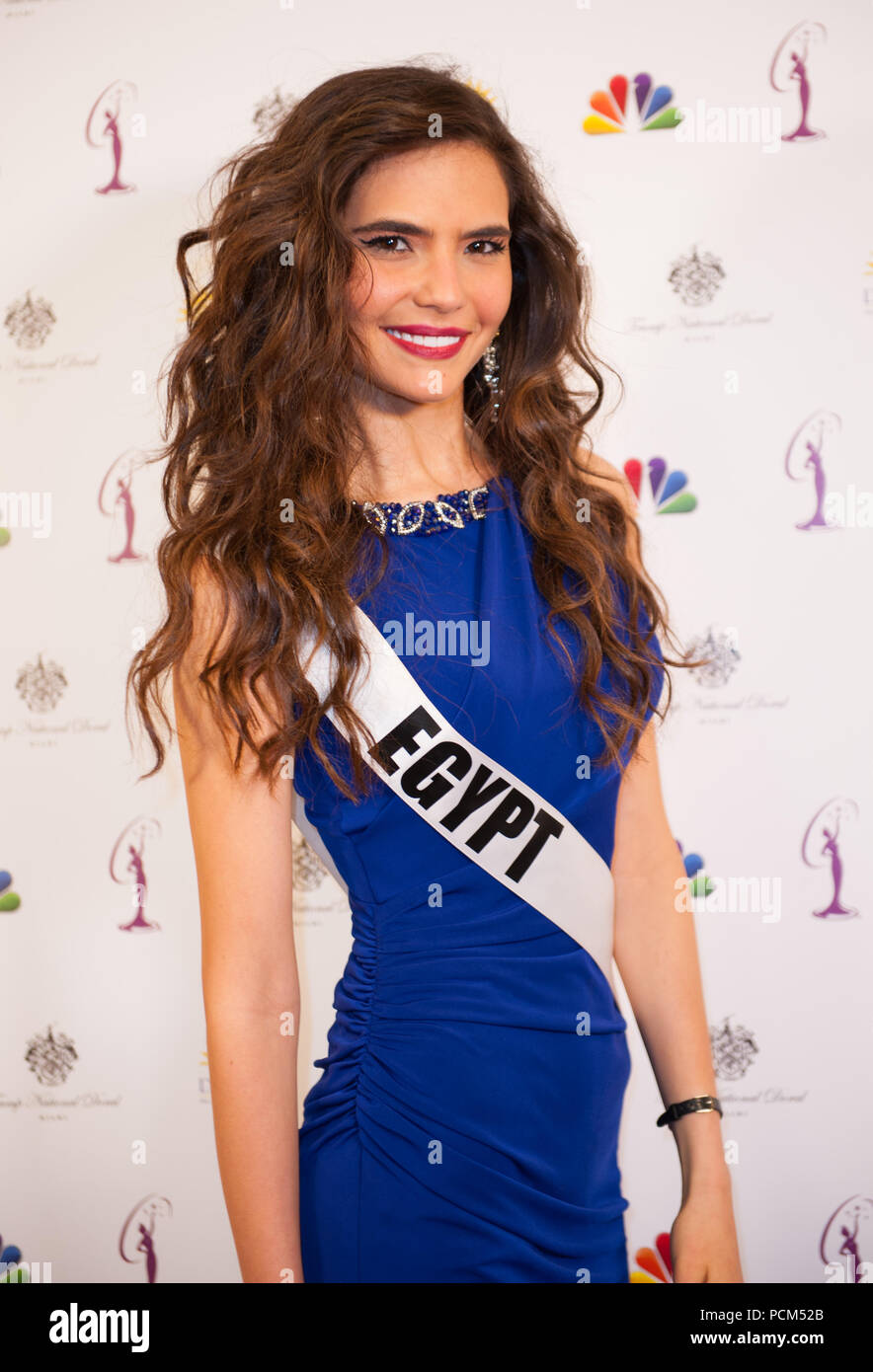 MIAMI, FL - JANUARY 20: Miss Egypt Lara Debbane LARA DEBBANE attends a ...