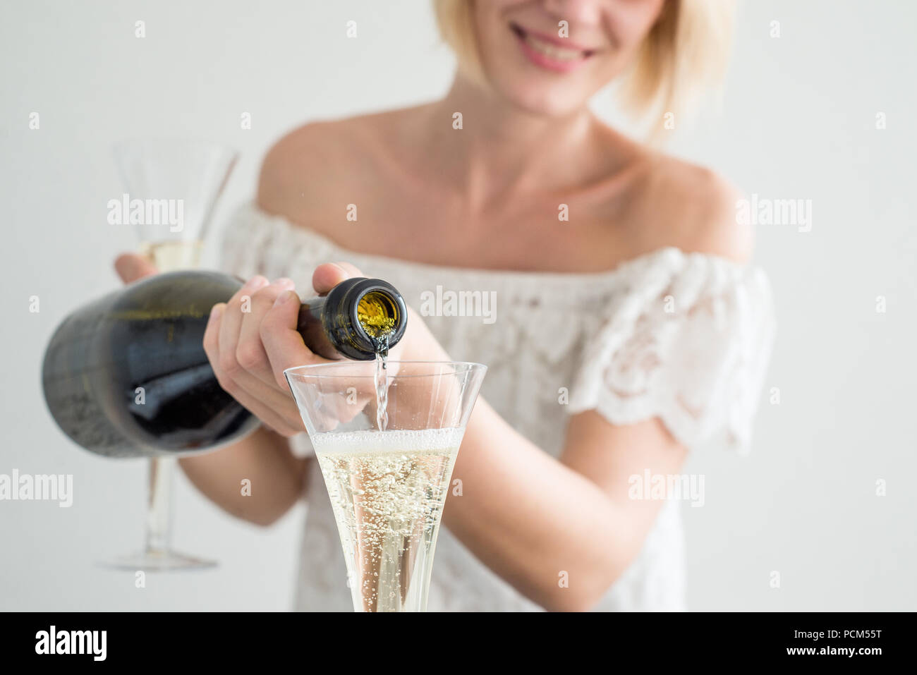 Girl drinking wine bottle hi-res stock photography and images - Alamy