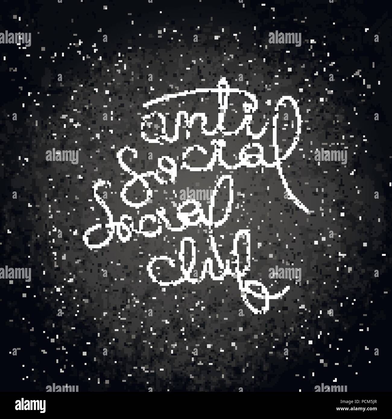 Antisocial social club. Illustration isolated on white background ...