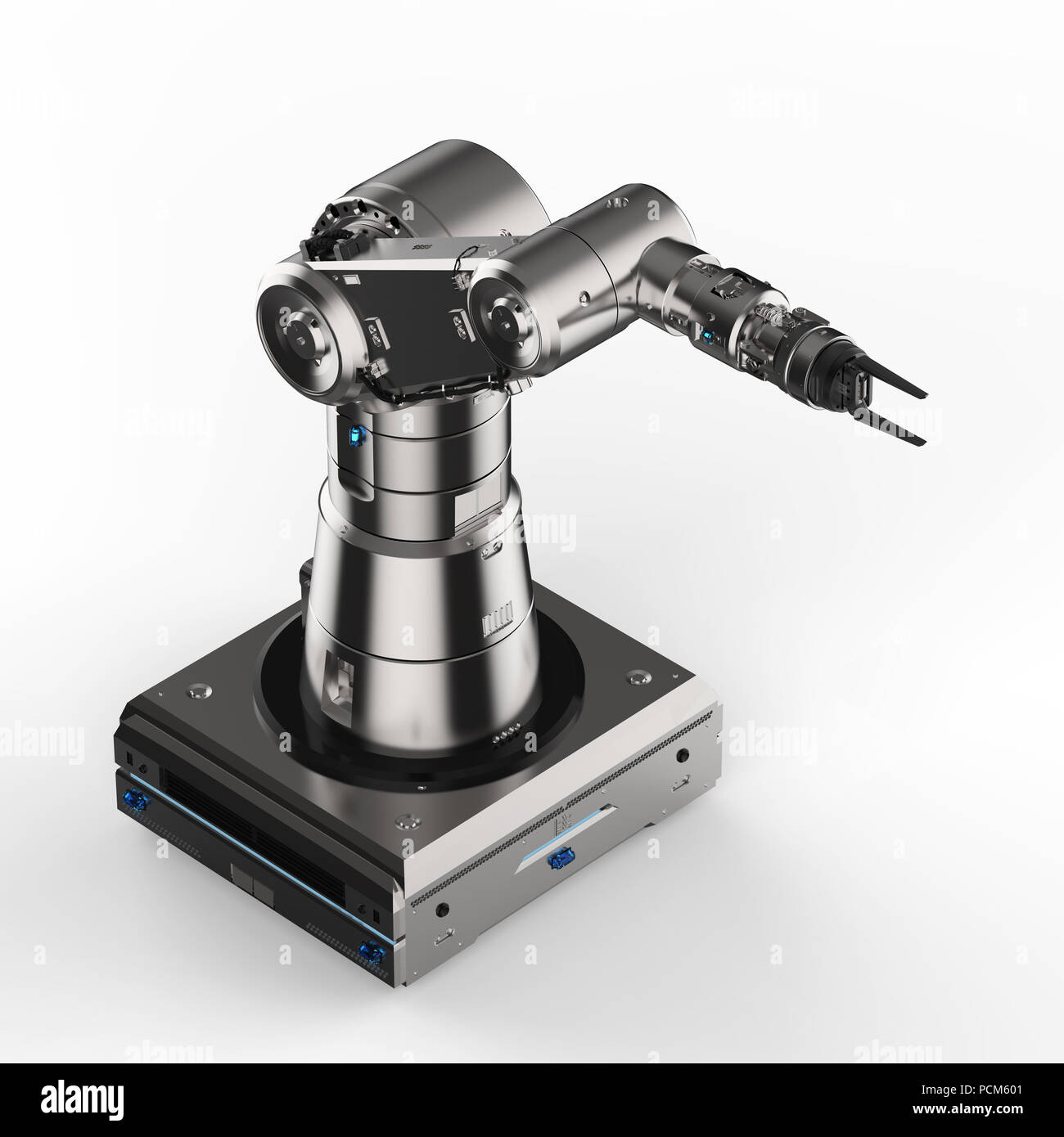 3d rendering ai robot arm on white background Stock Photo - Alamy