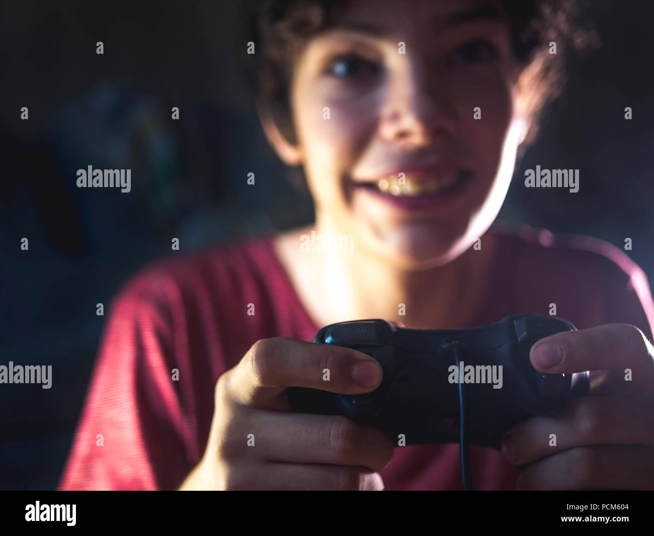 Teenager computer bedroom dark hi-res stock photography and images - Alamy