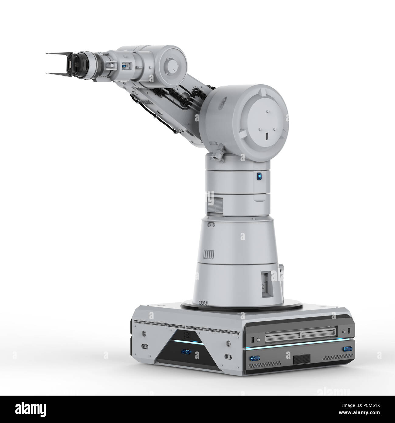 3d rendering ai robot arm on white background Stock Photo - Alamy