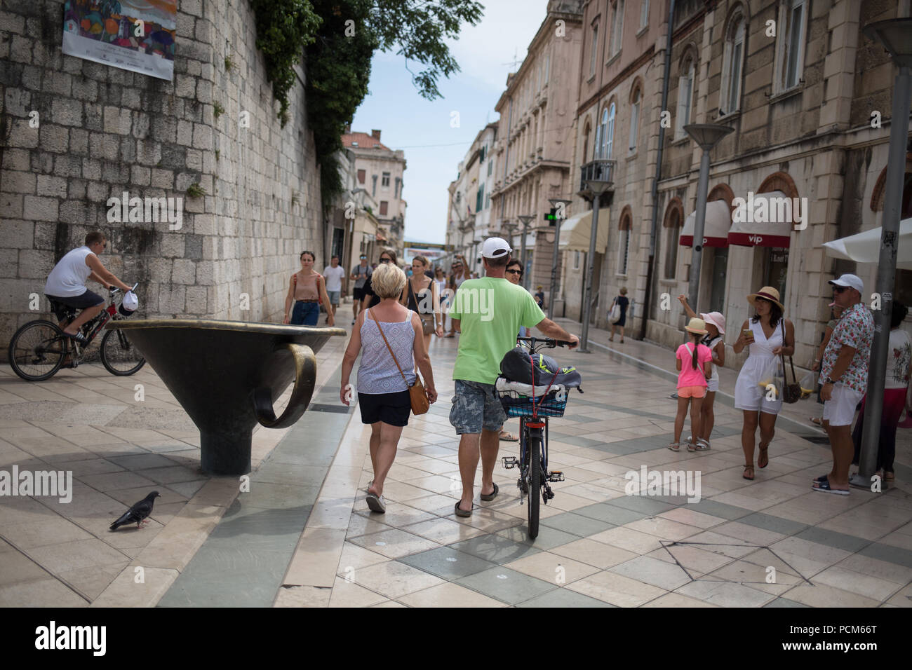 Marmontova shopping street, in Split, Croatia, on 22 July 2018 Stock ...