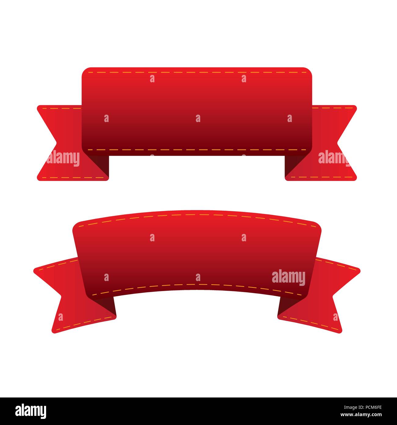 Red Ribbon set vector isolated Stock Vector Image & Art - Alamy