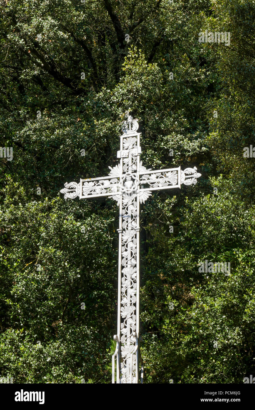 Christian Cross, Barjols, Var, France Stock Photo - Alamy
