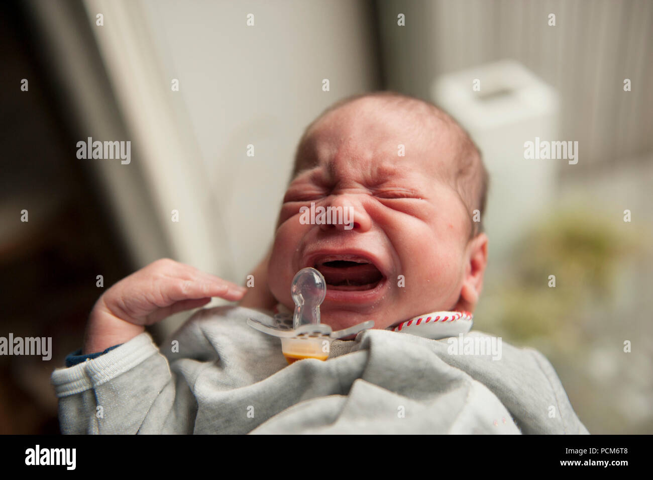 Illustration picture of a newborn baby crying (Heverlee, 28/01/2017 ...
