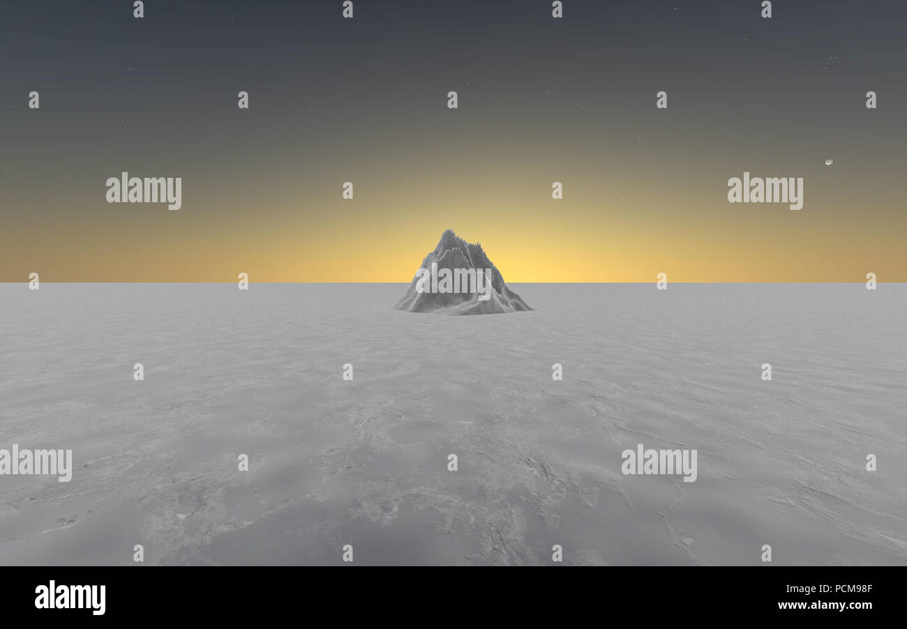 3D Render Mountain Scene Stock Photo - Alamy