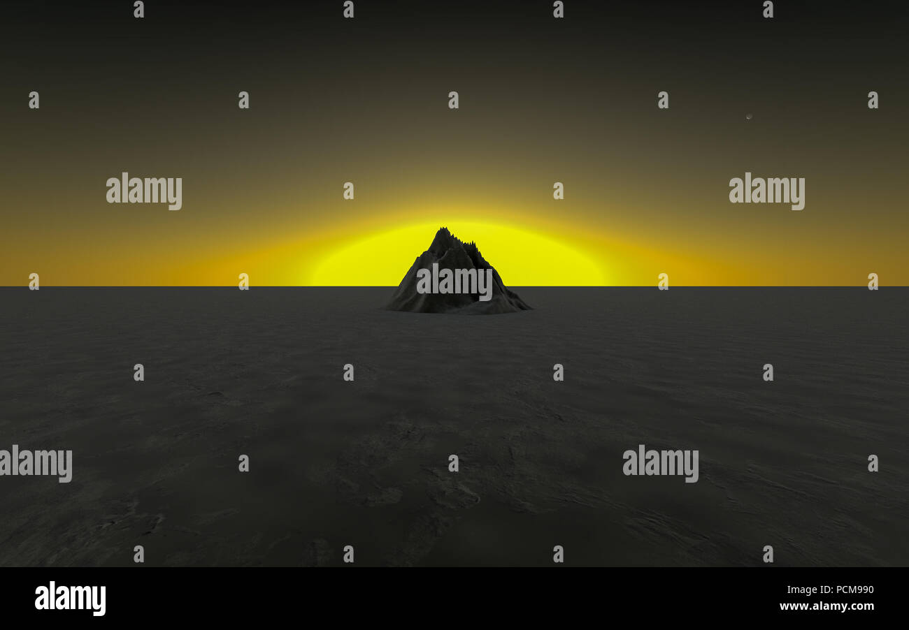 3D Render Mountain Scene Stock Photo - Alamy