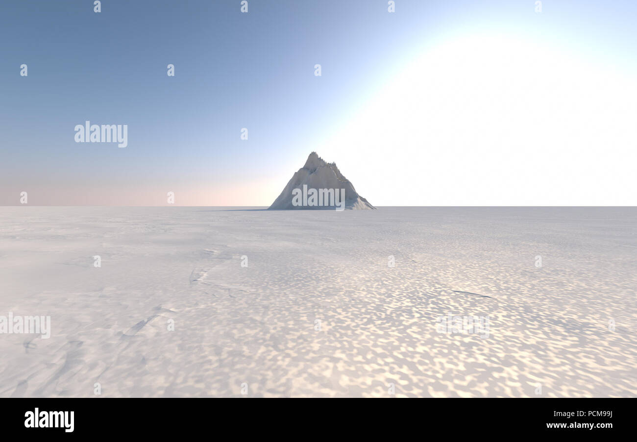 3D Render Mountain Scene Stock Photo - Alamy