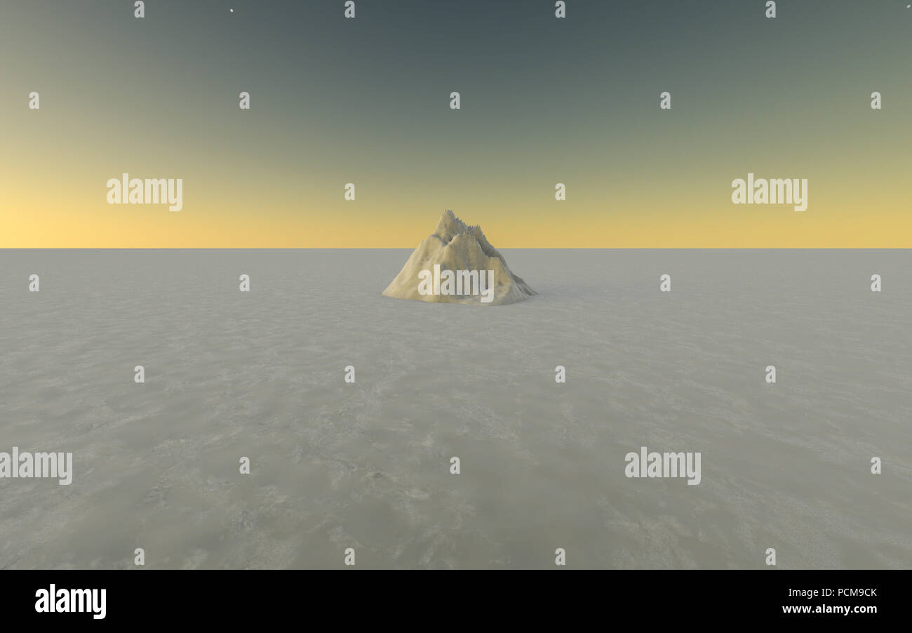 3D Render Mountain Scene Stock Photo - Alamy