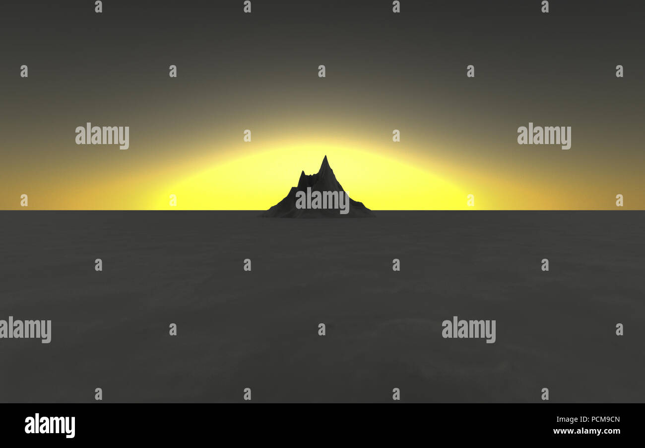 3D Render Mountain Scene Stock Photo - Alamy