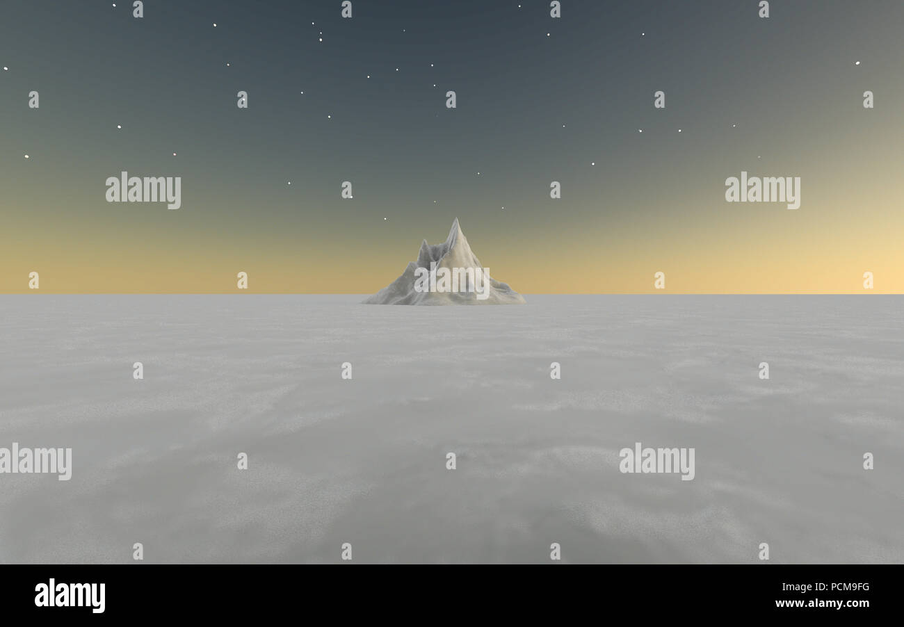 3D Render Mountain Scene Stock Photo - Alamy