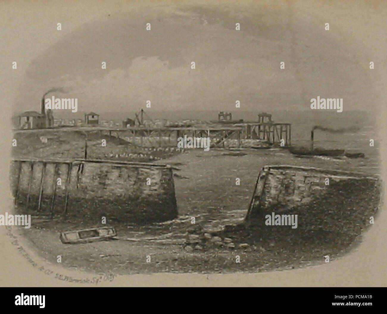 Alderney harbour works Stock Photo - Alamy